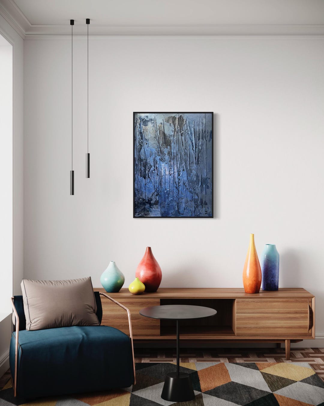 Blue Demon Mask - Etsy