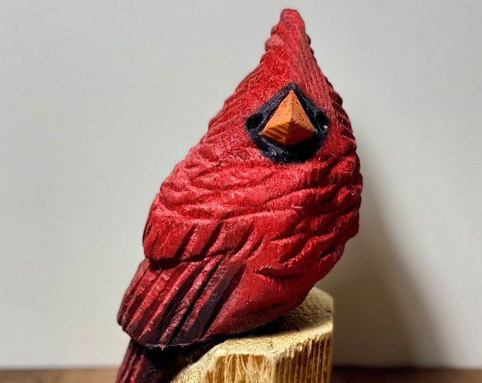 Cardinal Chainsaw Carving - Etsy