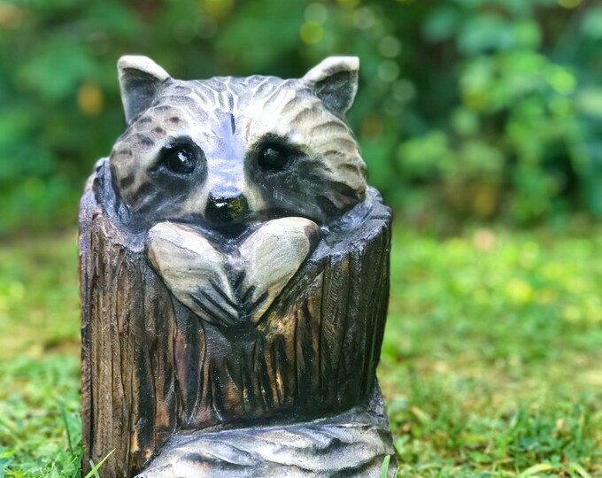 Raccoon Chainsaw Carving - Etsy