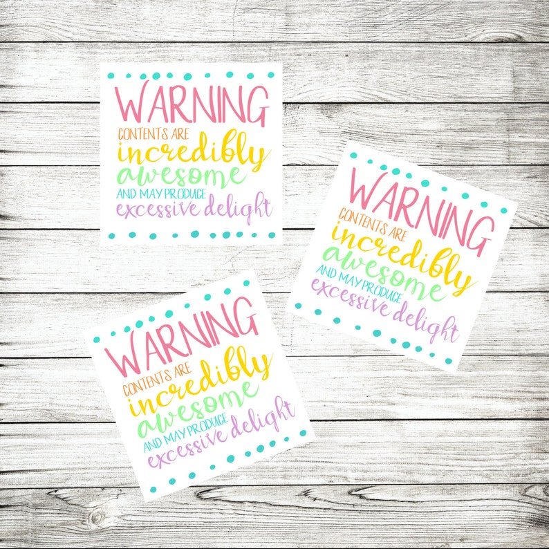 25 Funny Warning Labels Packaging Stickers Fun Packaging | Etsy