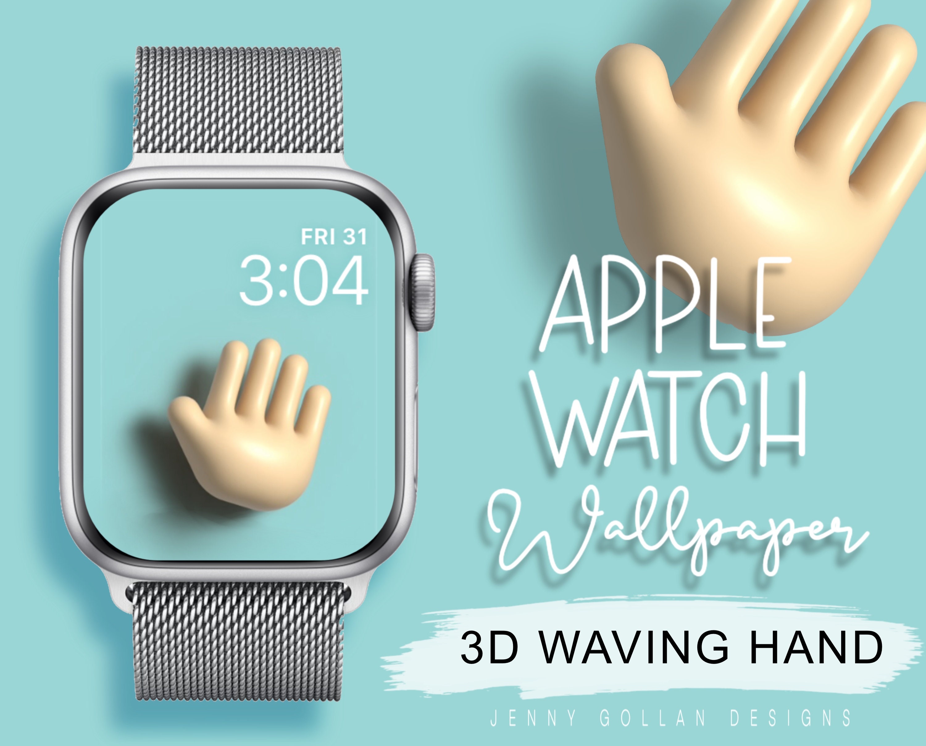 Apple Watch Wallpaper 3D Hand | Waving Hand | Hello | Watch Background ...