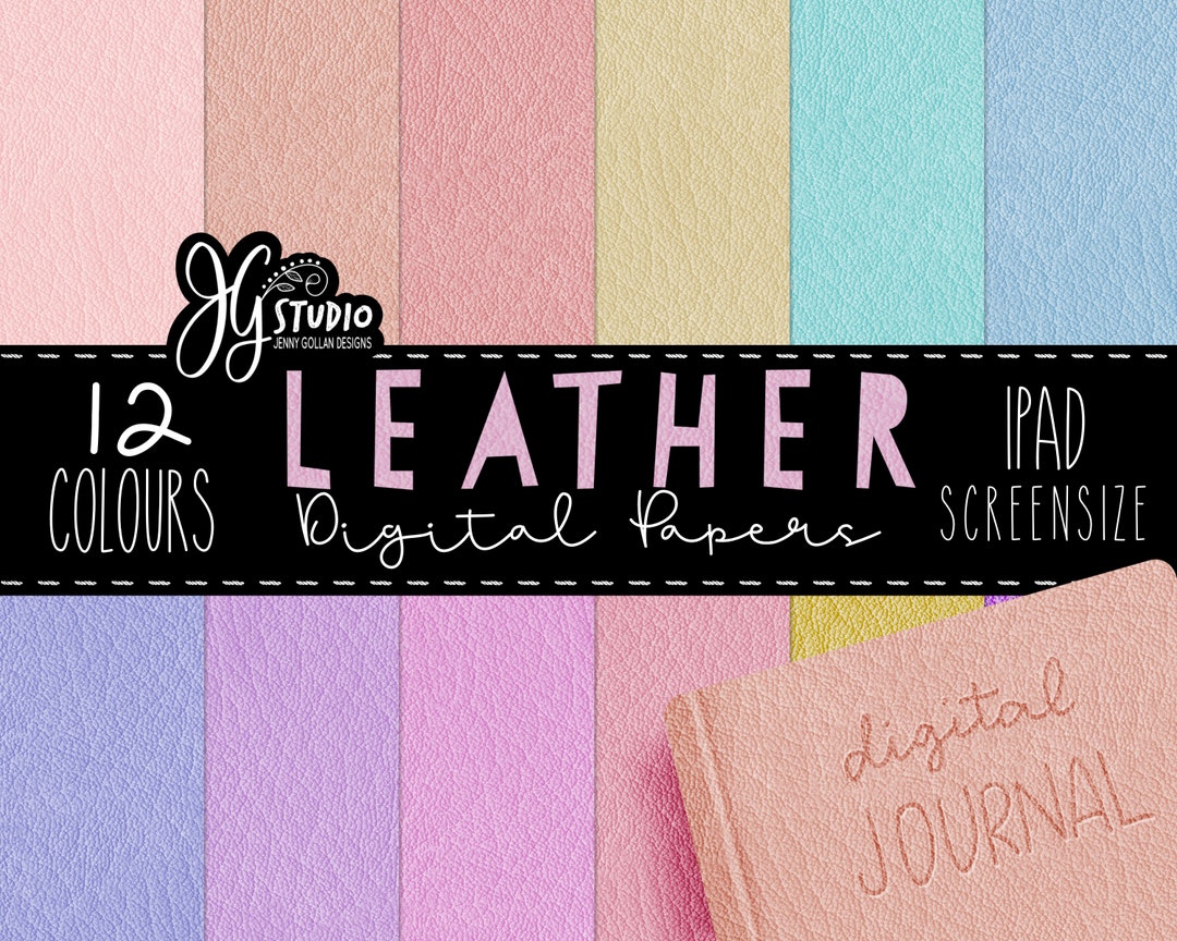 Pastel Leather Digital Paper Collection for Personal and Commercial Use ...