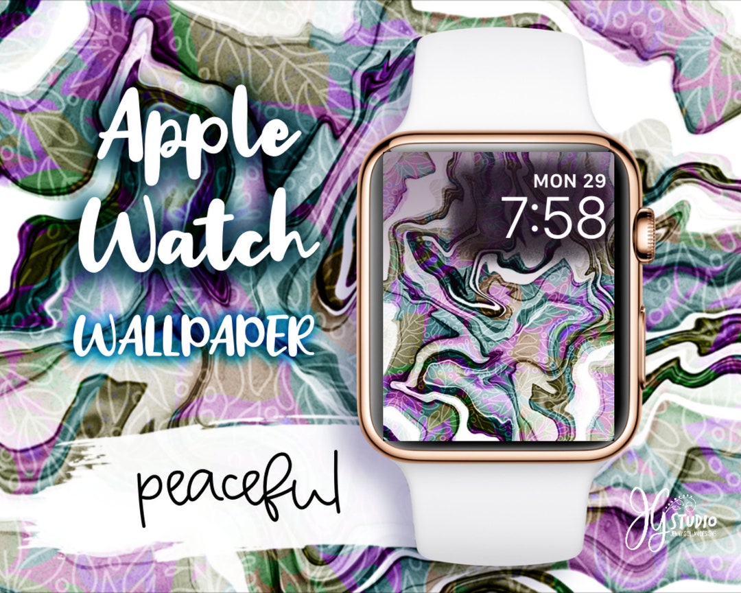 Apple Watch Wallpaper Peaceful Colourful Original Art Watch Face Design ...