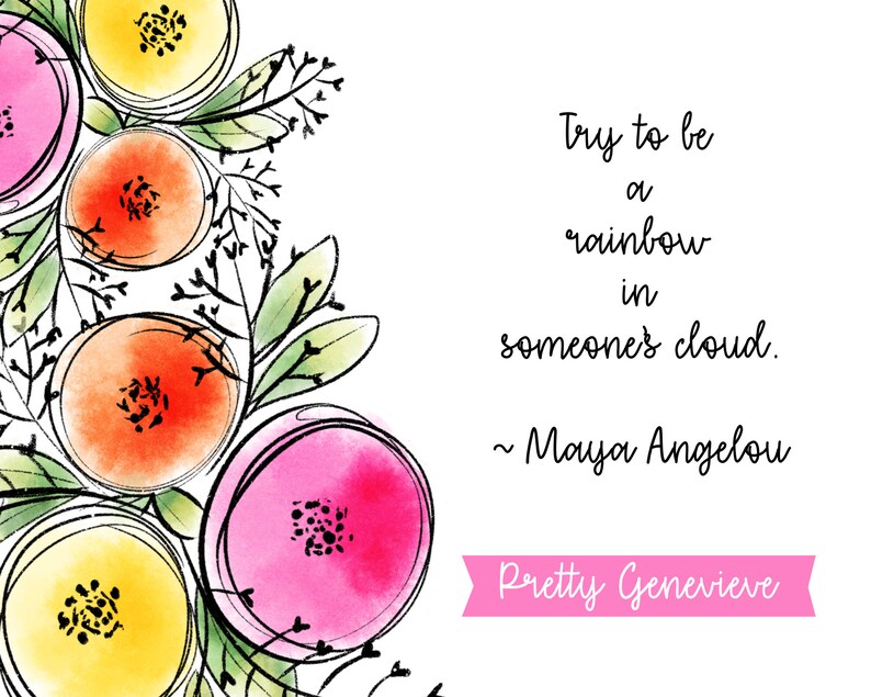 Hand Lettered Script Font Pretty Genevieve With All Numbers | Etsy