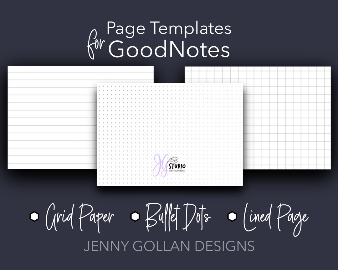 Digital Paper for Goodnotes Bullet Journal Grid and Lined - Etsy Australia