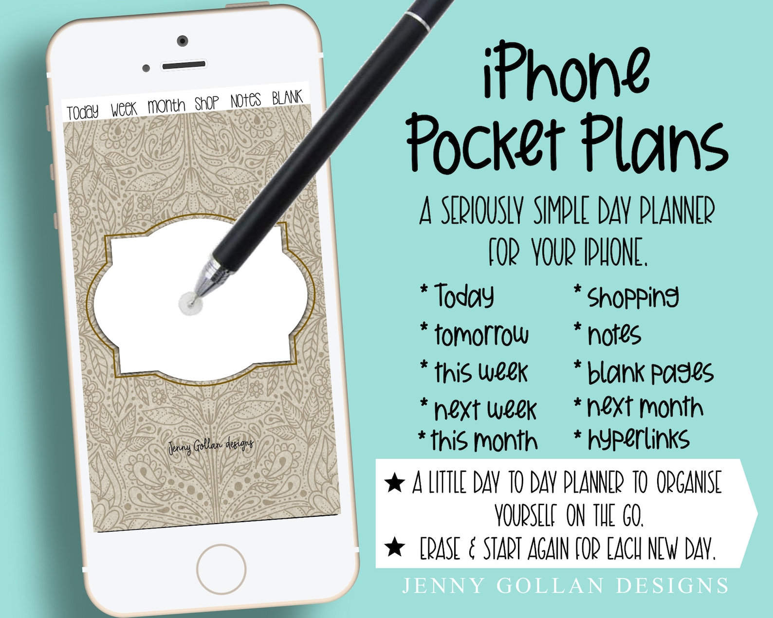 Professional Digital Planner for Iphone the Pocket Planner | Etsy