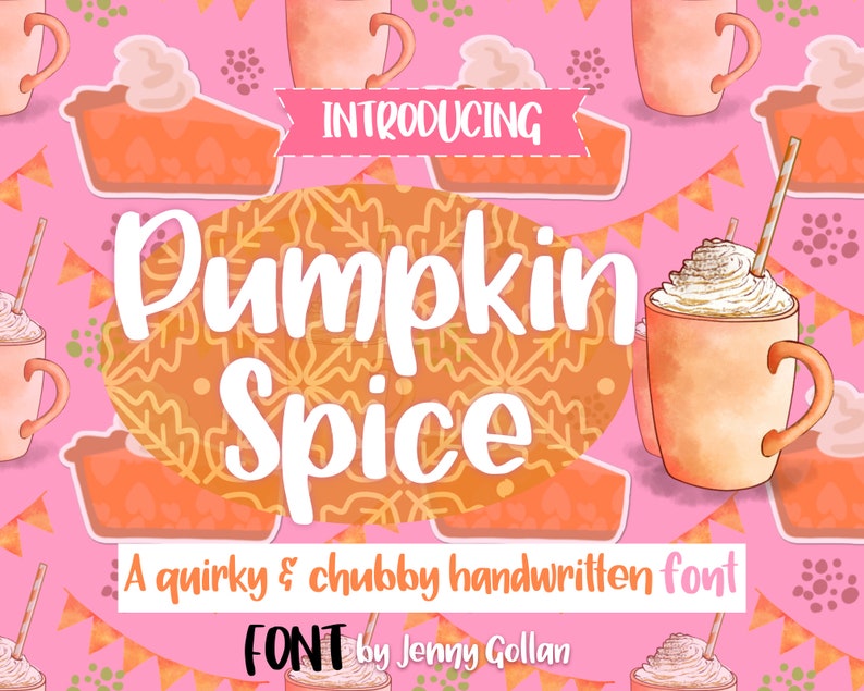 Hand Lettered Font Pumpkin Spice - Etsy