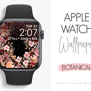 Apple Watch Wallpaper Botanical Original Watercolour Floral Art Watch ...