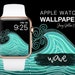 Apple Watch Wallpaper Turquoise Wave Original Art for Your Apple Watch ...