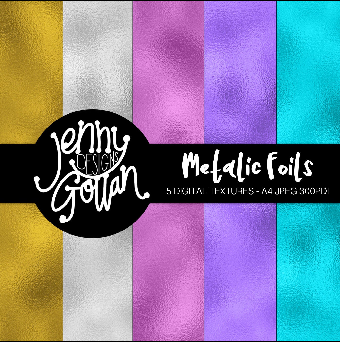 Metalic Foil Digital Paper Digital Textures Gold Foil Texture | Etsy