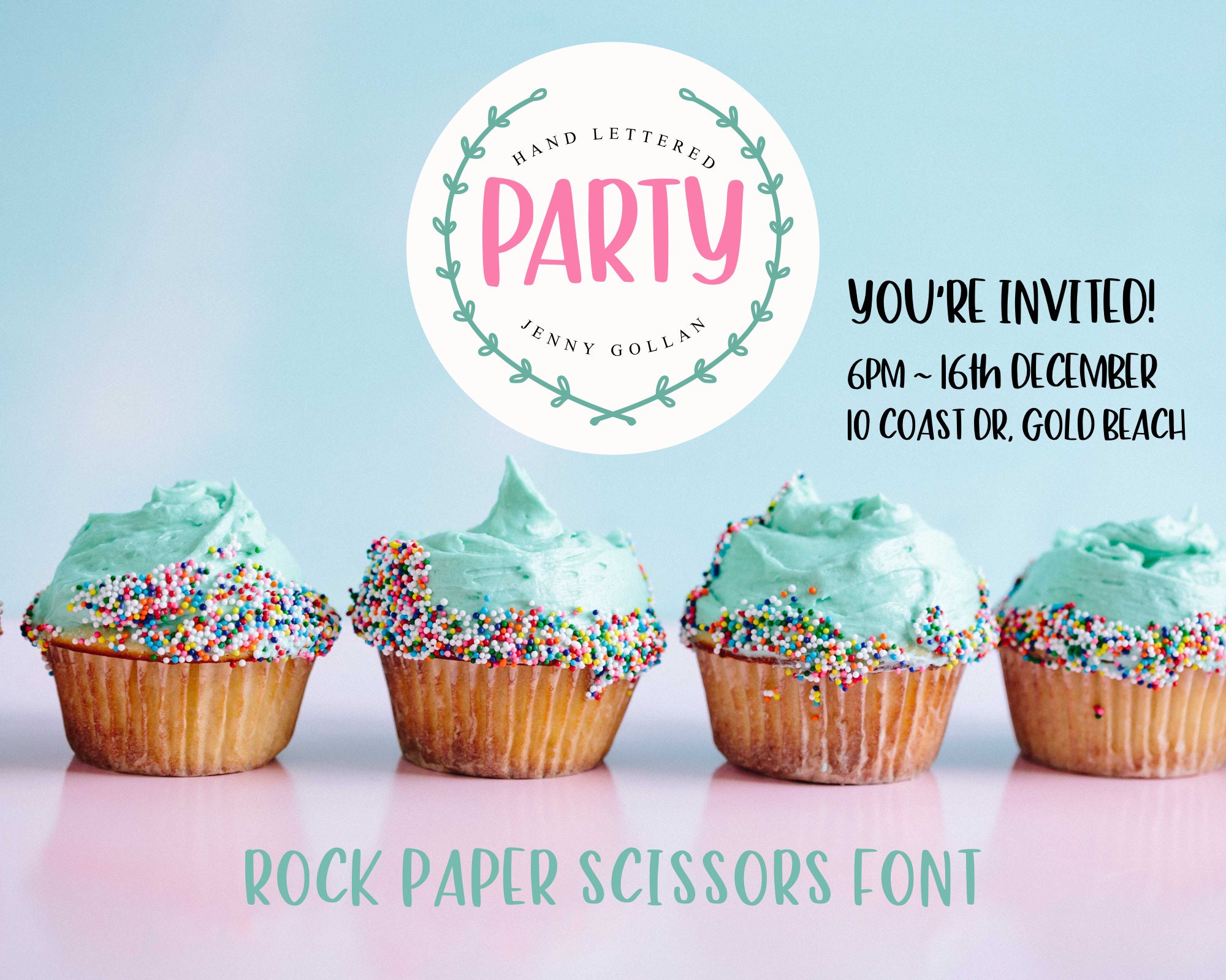 Hand Lettered Font Rock Paper Scissors for Digital Planners - Etsy ...