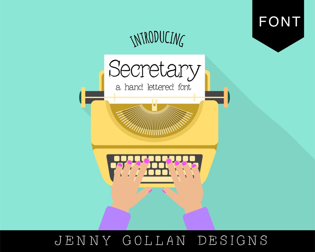 Hand Lettered Font JGD Secretary for Digital Planners Install on iPad ...