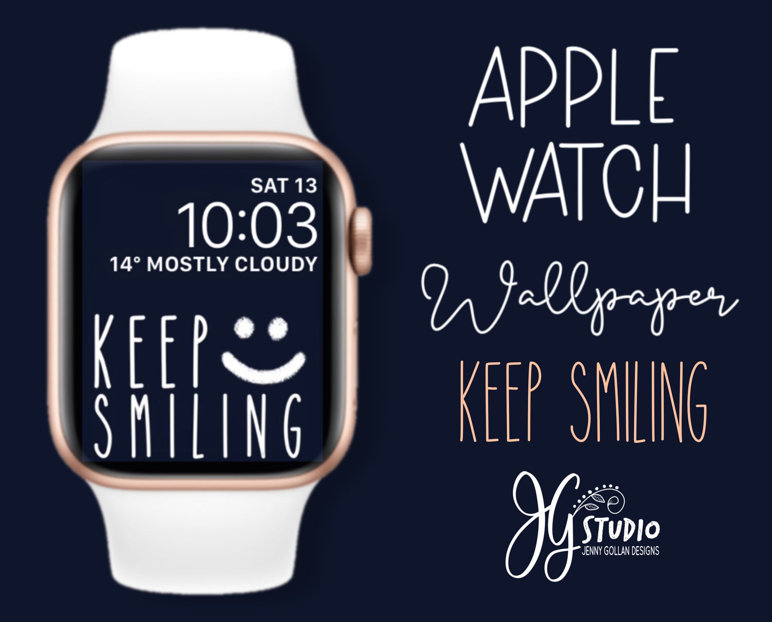 Apple Watch Wallpaper Keep Smiling | Etsy
