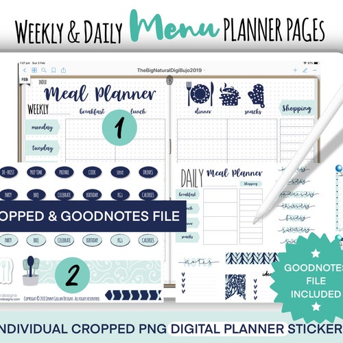 Digital Planner Stickers Daily and Weekly Page Layouts - Etsy
