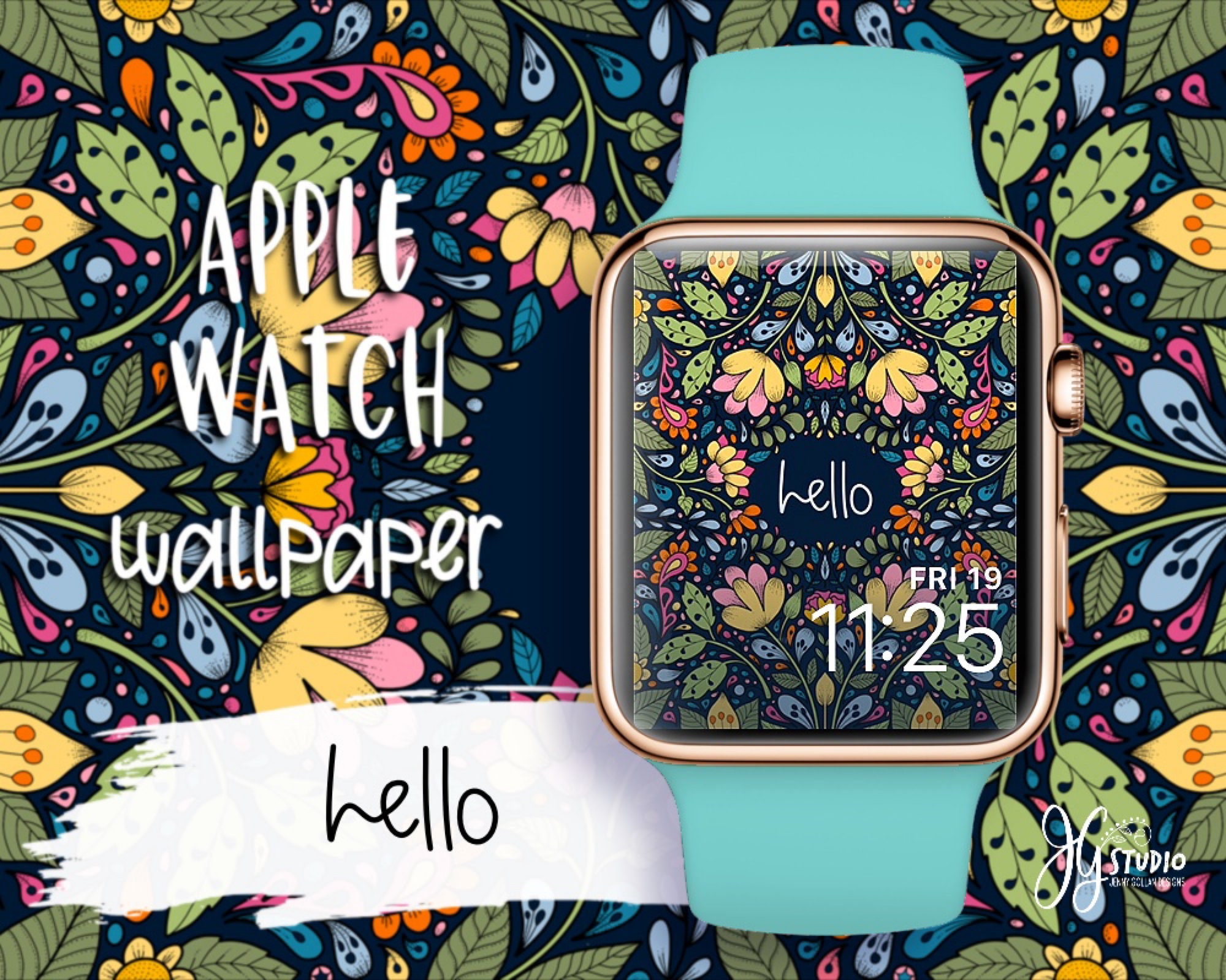 Apple Watch Wallpaper Hello Original Art for Your Apple Watch - Etsy ...