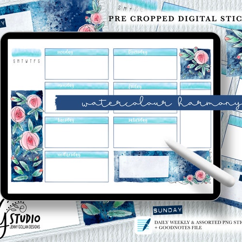 Digital Planner Insert Stickers Weekly and Daily Layouts. - Etsy