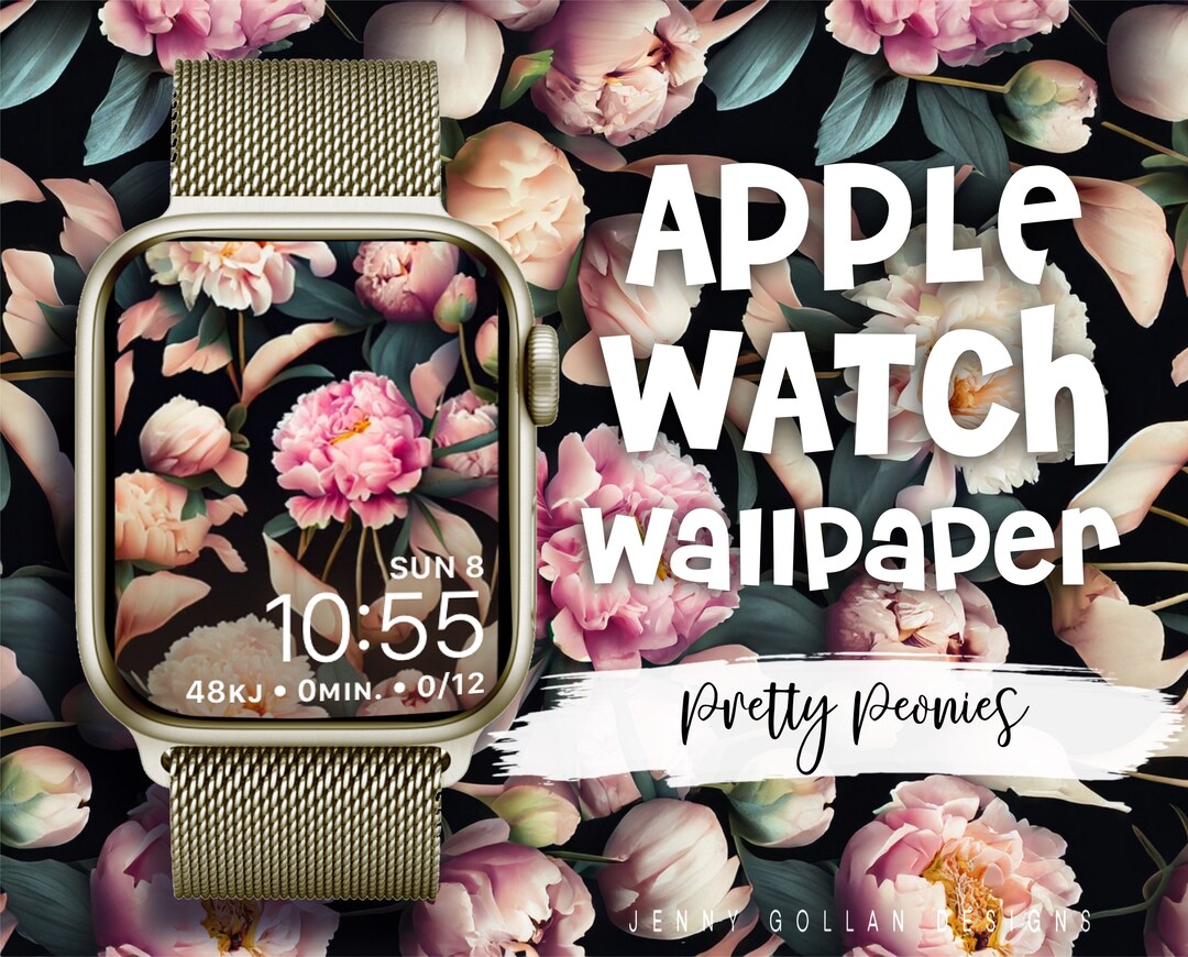 Pretty Peonies Apple Watch Wallpaper Beautiful Floral Watch Face - Etsy