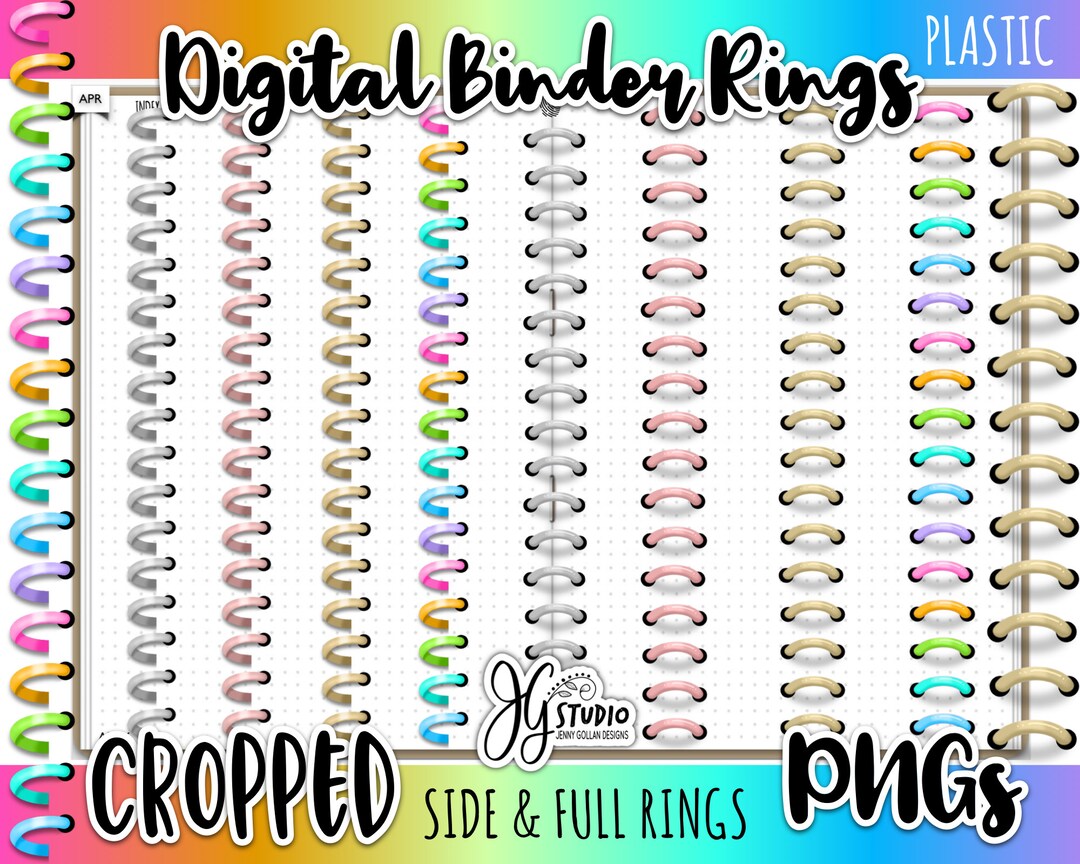 Digital Planner Rings Rainbow Assorted Bundle Personal and Commercial ...