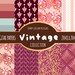 Digital Paper Set in 8 Original Hand Drawn Vintage Patterns for Digital ...