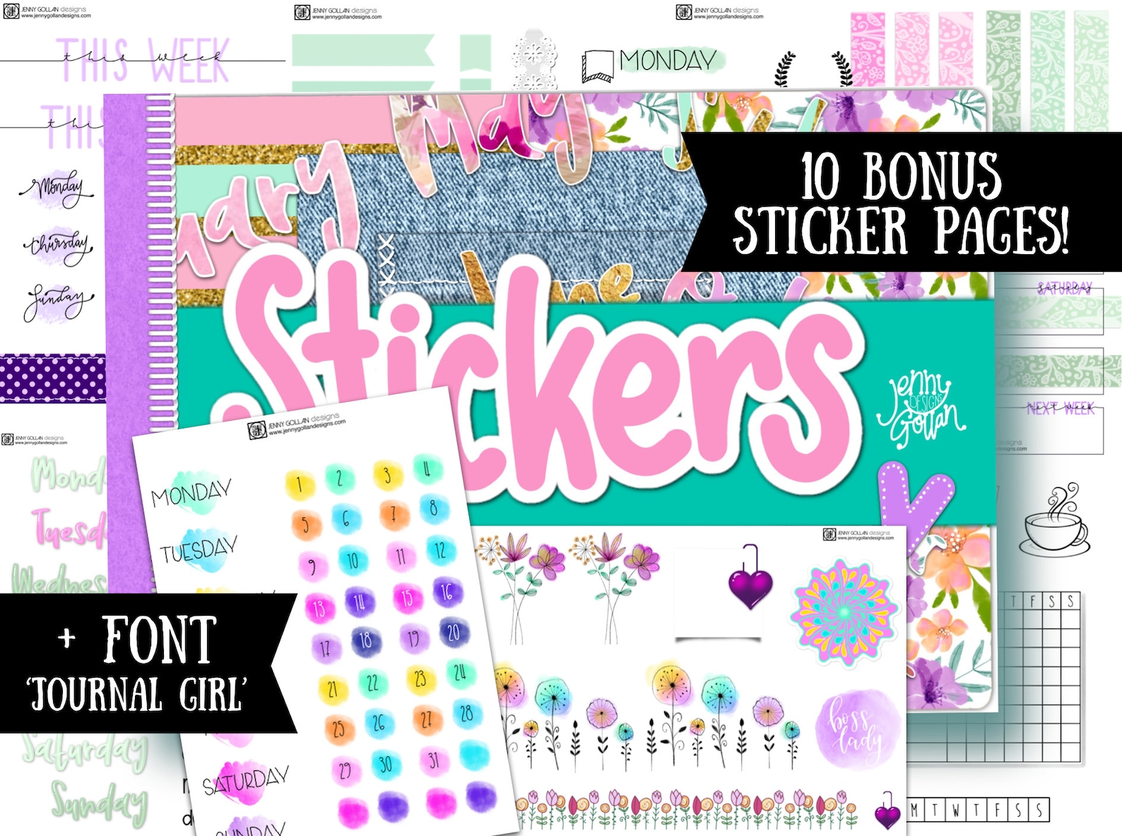 Large Digital Sticker Book for Goodnotes With Hyperlinks Plus - Etsy