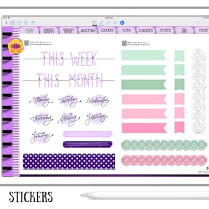 Large Digital Sticker Book for Goodnotes With Hyperlinks Plus 10 Pages ...