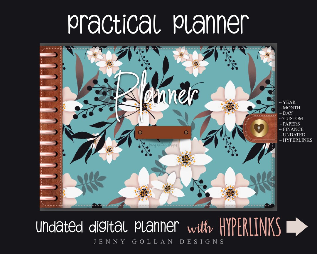 Horizontal Digital Planner Undated Any Year for Goodnotes With ...