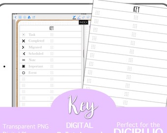 Digital Planner Key Page Stickers for Digital Bullet Journal | Etsy