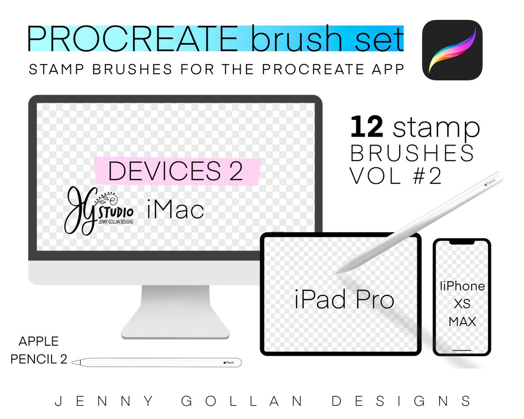 Procreate Brush Set Digital Devices Stamp Brushes for Apple Imac iPad ...