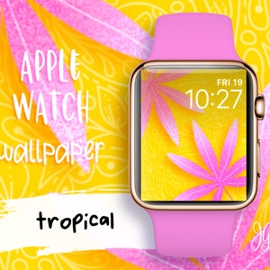 Apple Watch Wallpaper Tropical 2 Original Art for Your Apple Watch Face ...