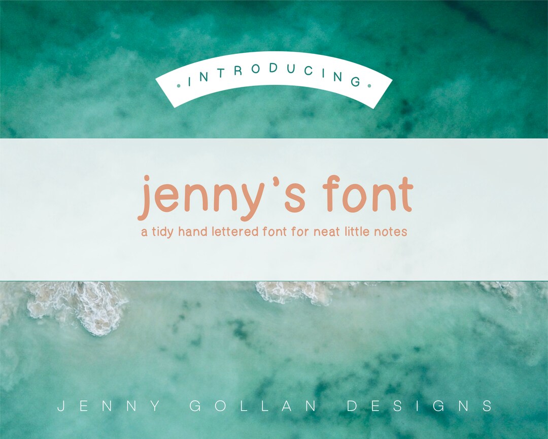 Hand Lettered Neat Font Jenny’s Font for Computer iPad and Android ...