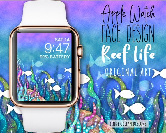 Apple Watch Wallpaper Reef Life Watch Face | Etsy
