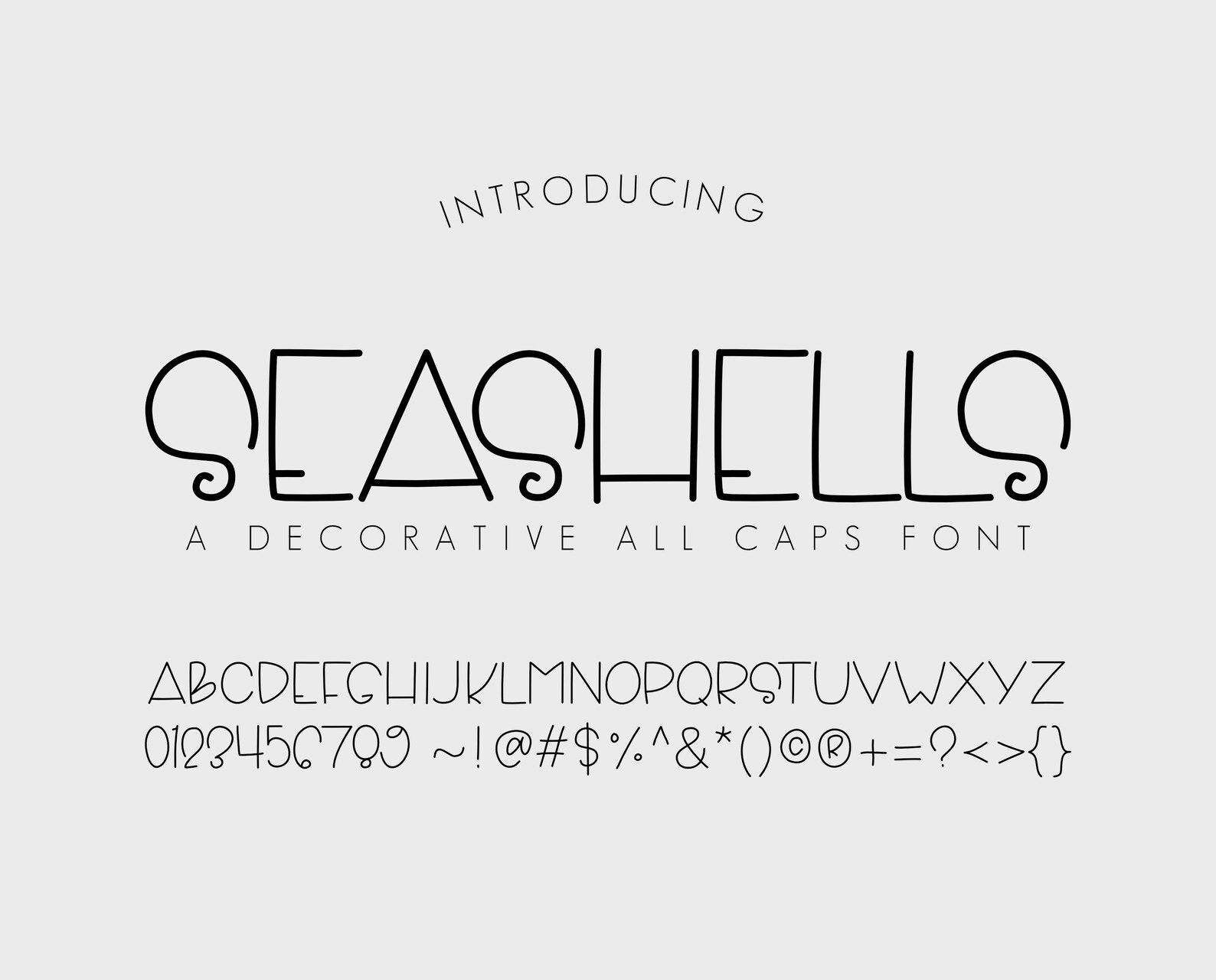 Hand Lettered Font Seashells All Uppercase Letters With - Etsy
