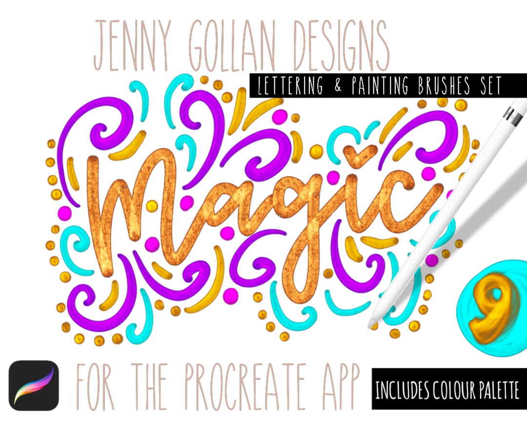 Procreate Brushes Set Magic Lettering and Painting Brushes and Magic ...