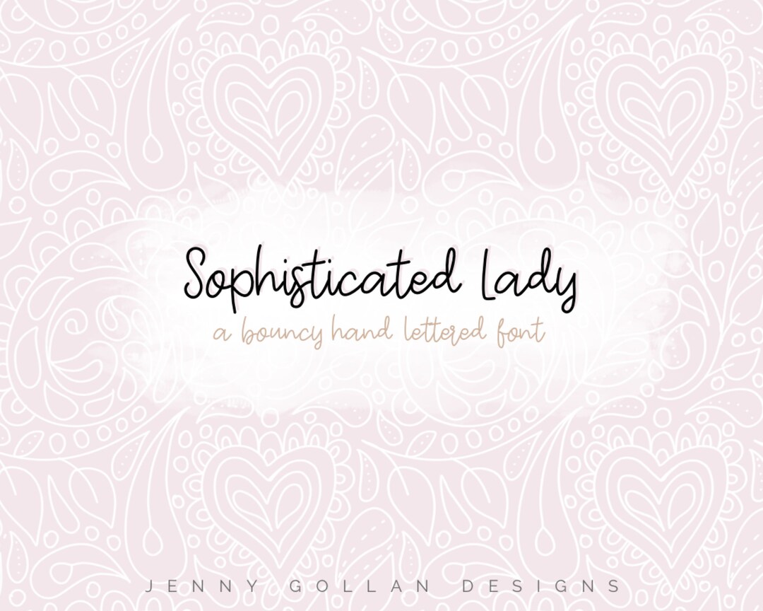 Hand Lettered Font Sophisticated Lady Script Font Modern Calligraphy ...