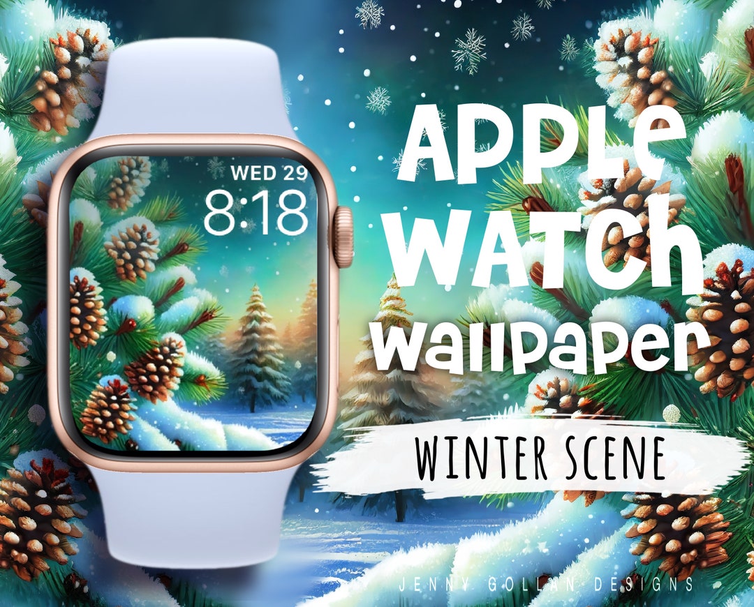 Apple Watch Wallpaper Winter Scene Original Art for Your Apple Watch ...