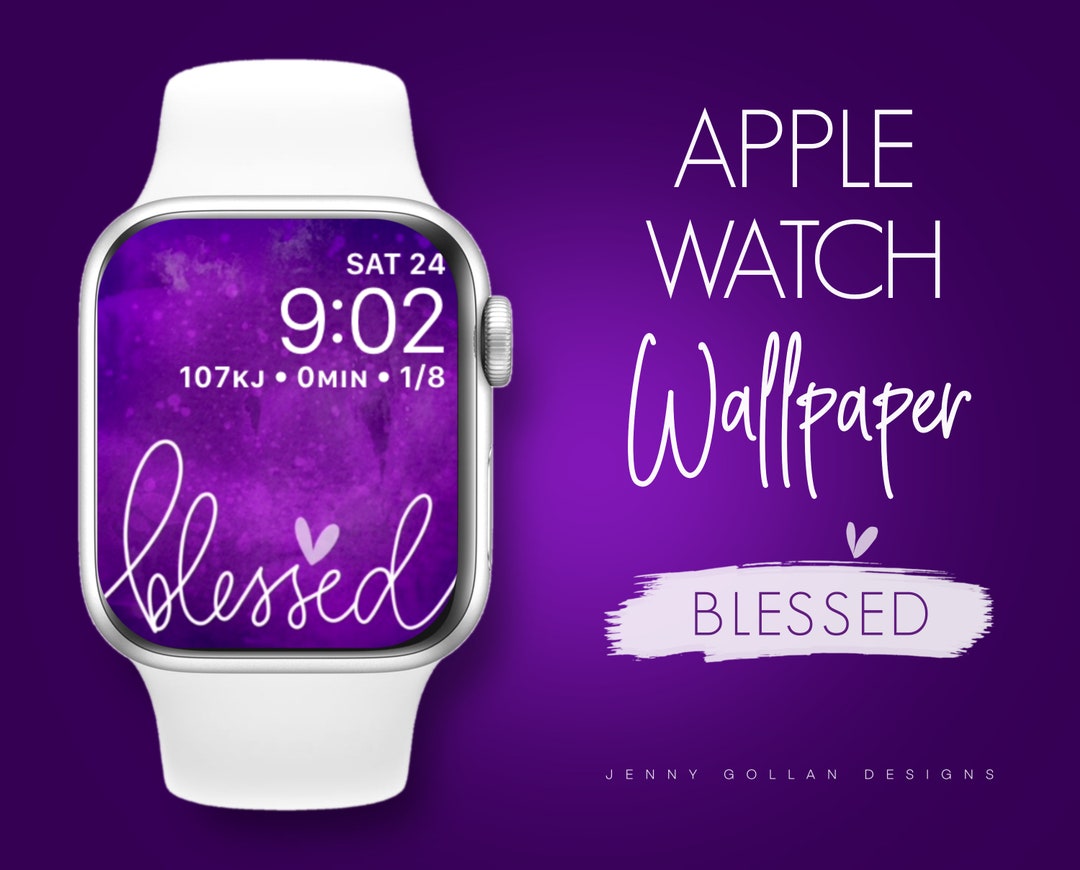 Apple Watch Wallpaper Blessed Original Hand Lettered Watch Face Art - Etsy