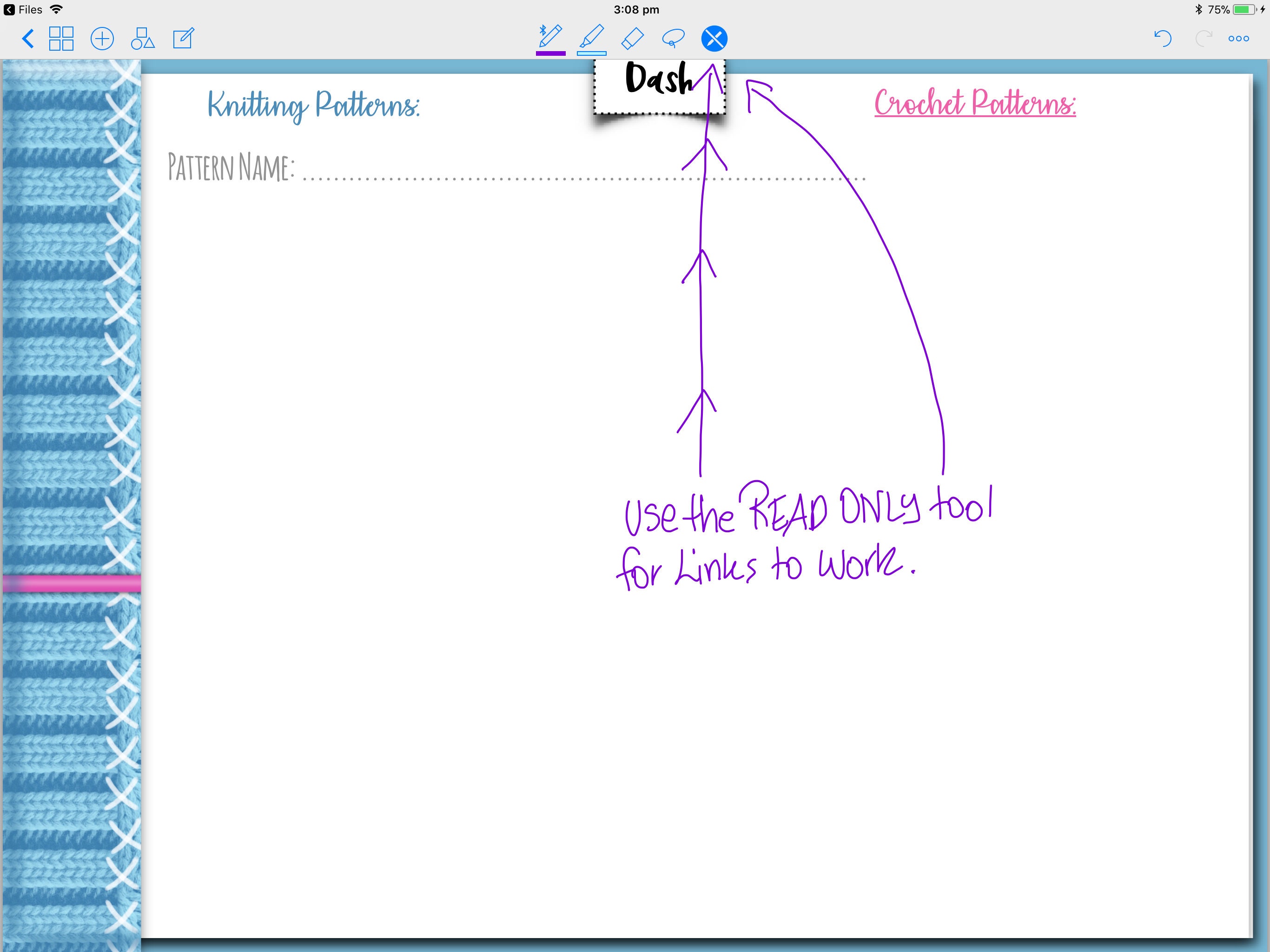 Digital Patterns Journal for Your Knitting and Crochet - Etsy Australia
