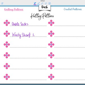 Digital Patterns Journal for Your Knitting and Crochet Patterns in ...