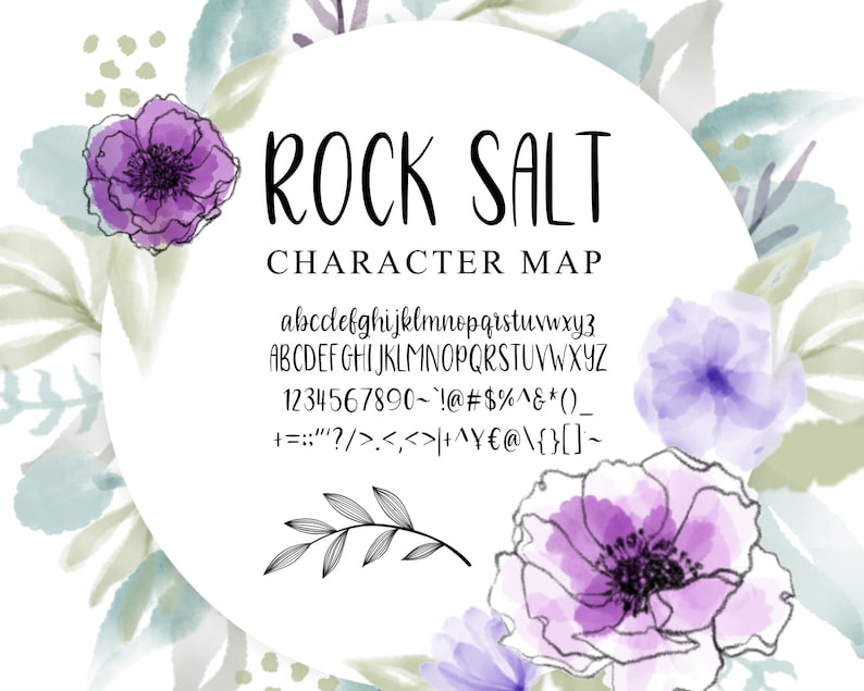 Hand Lettered Font Rock Salt - Etsy Australia