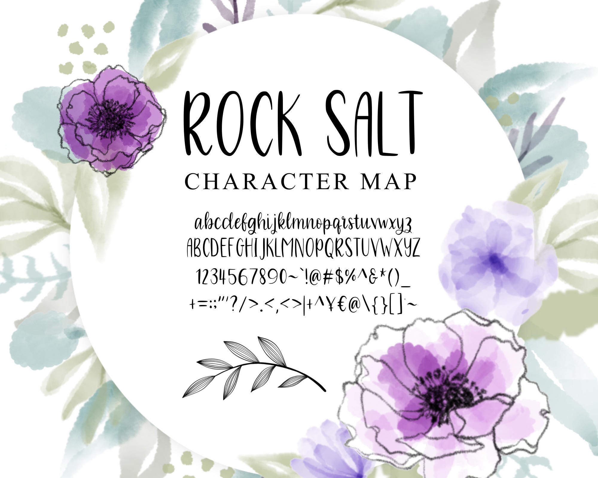 Hand Lettered Font Rock Salt - Etsy