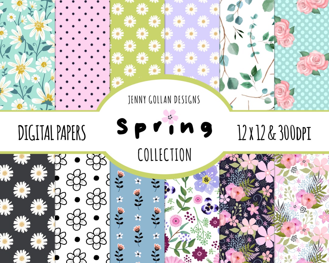 Spring Digital Paper Collection for Your iPad Digital Planner ...