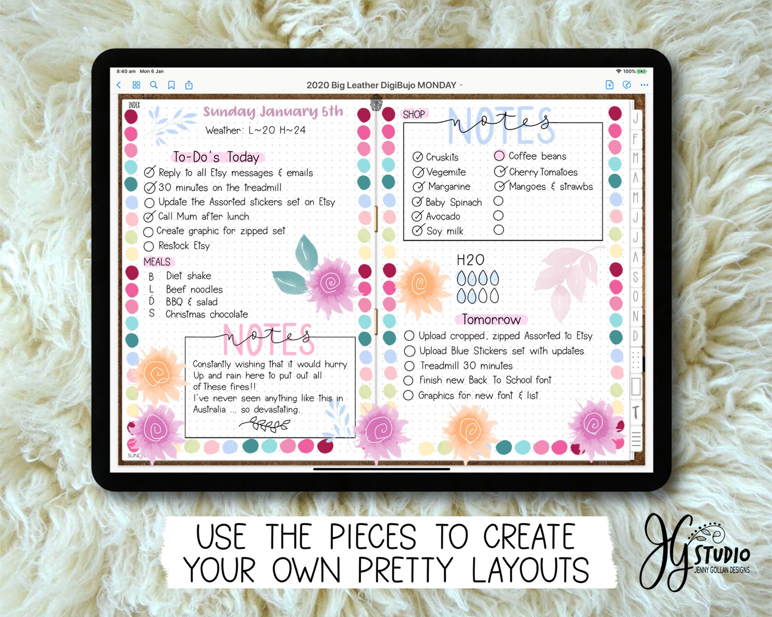 Digital Planner Stickers Notes Days Assorted Digibujo Cropped Pngs and ...