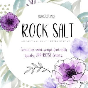 Hand Lettered Font Rock Salt - Etsy Australia