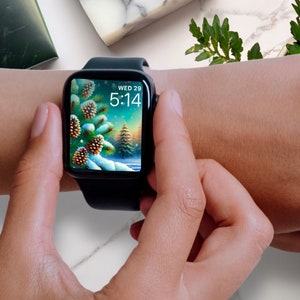 Apple Watch Wallpaper Winter Scene Original Art for Your Apple Watch ...