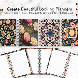 Realistic Metallic Digital Planner Binder Rings Transparent PNG Gold ...