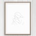 Mom and Baby Print, Simple Line Drawing Mom and Infant, Mom and Newborn ...