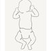 Custom Line Drawing of YOUR Baby, Newborn Poster Scale 1:1 ...