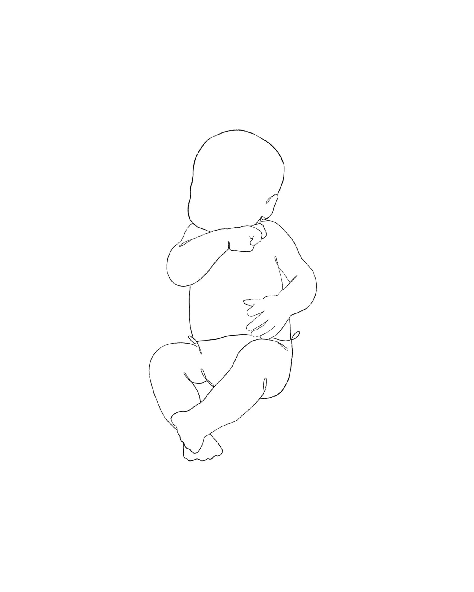 CUSTOM Line Drawing of YOUR Baby, Newborn Custom Line Art, Line Art ...