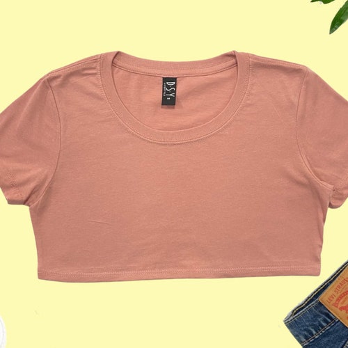 Womens Underboob Tee Mini Crop Top Sexy Underboob Top T Etsy
