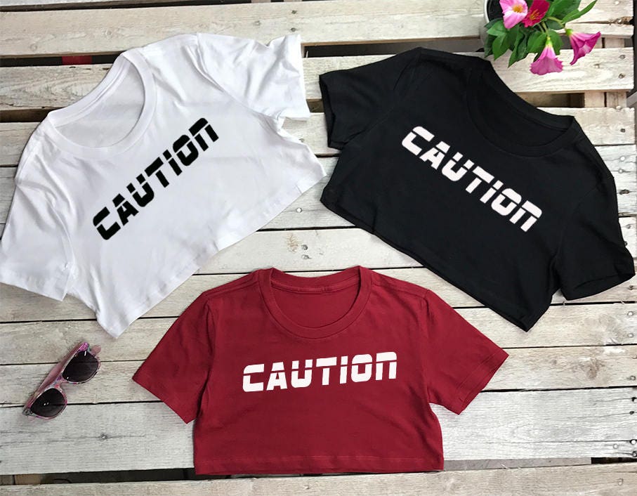 Underboob Top Caution Sexy Underboob Festival Clothing Crop Etsy